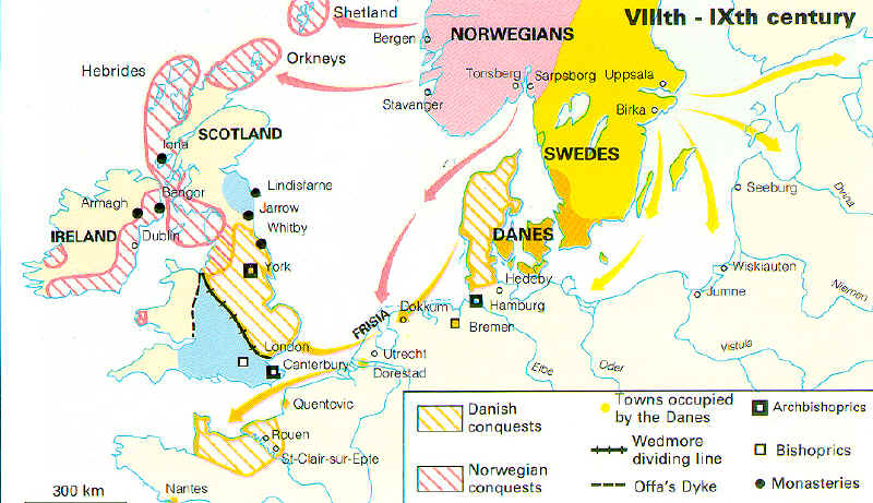 Map Of The Viking Invasion Of Europe